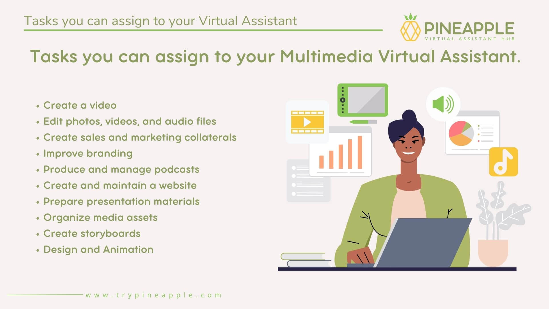 Tasks You Can Assign to Your Virtual Assistant - Pineapple | Virtual Assistant Hub | Pineapple ...