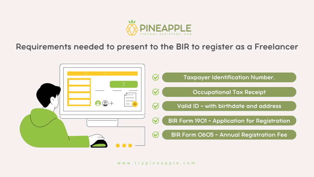 How To Register in BIR as a Freelancer [PH] - Pineapple